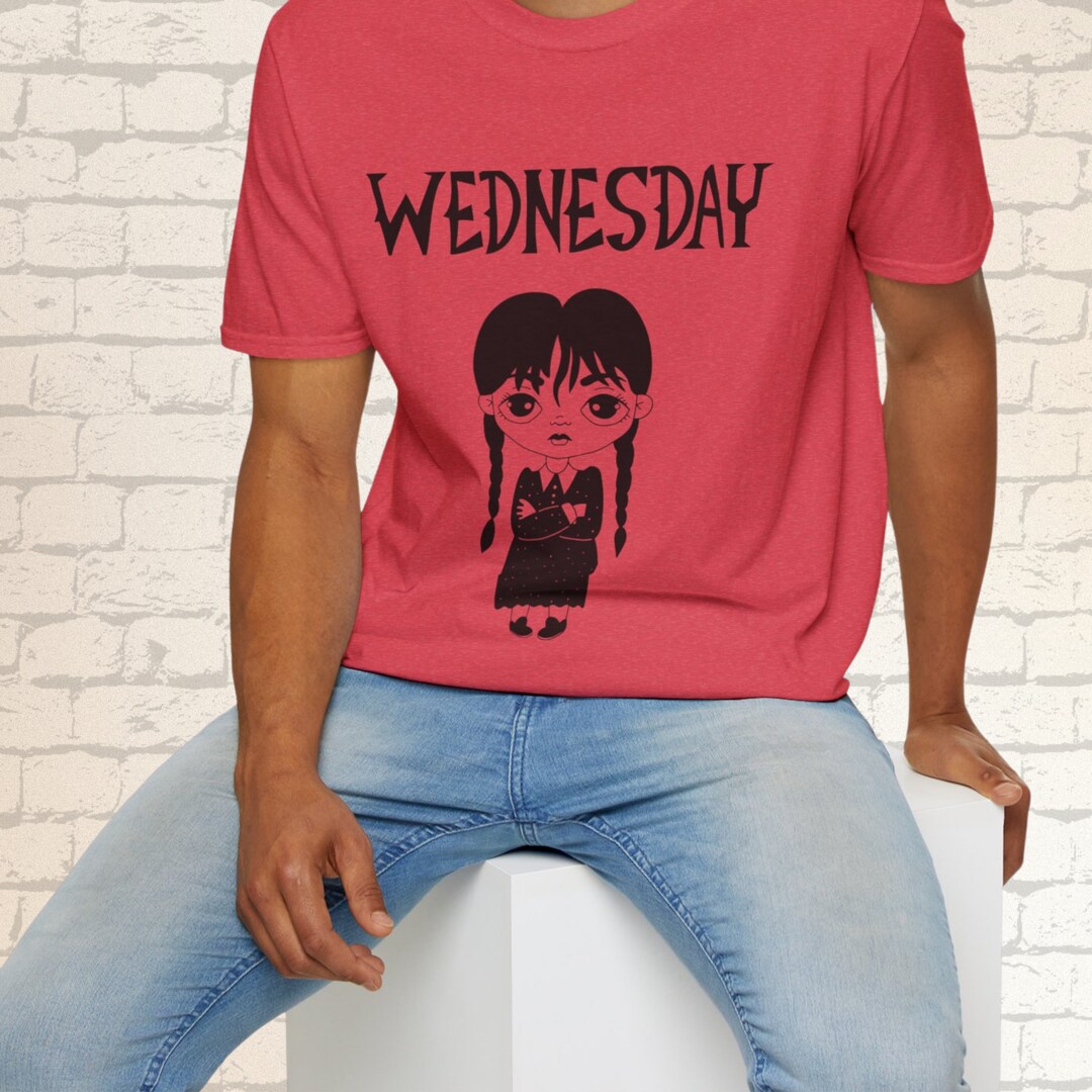 Minimalist Wednesday Addams Gothic T-shirt, the Addams Family Shirt for ...
