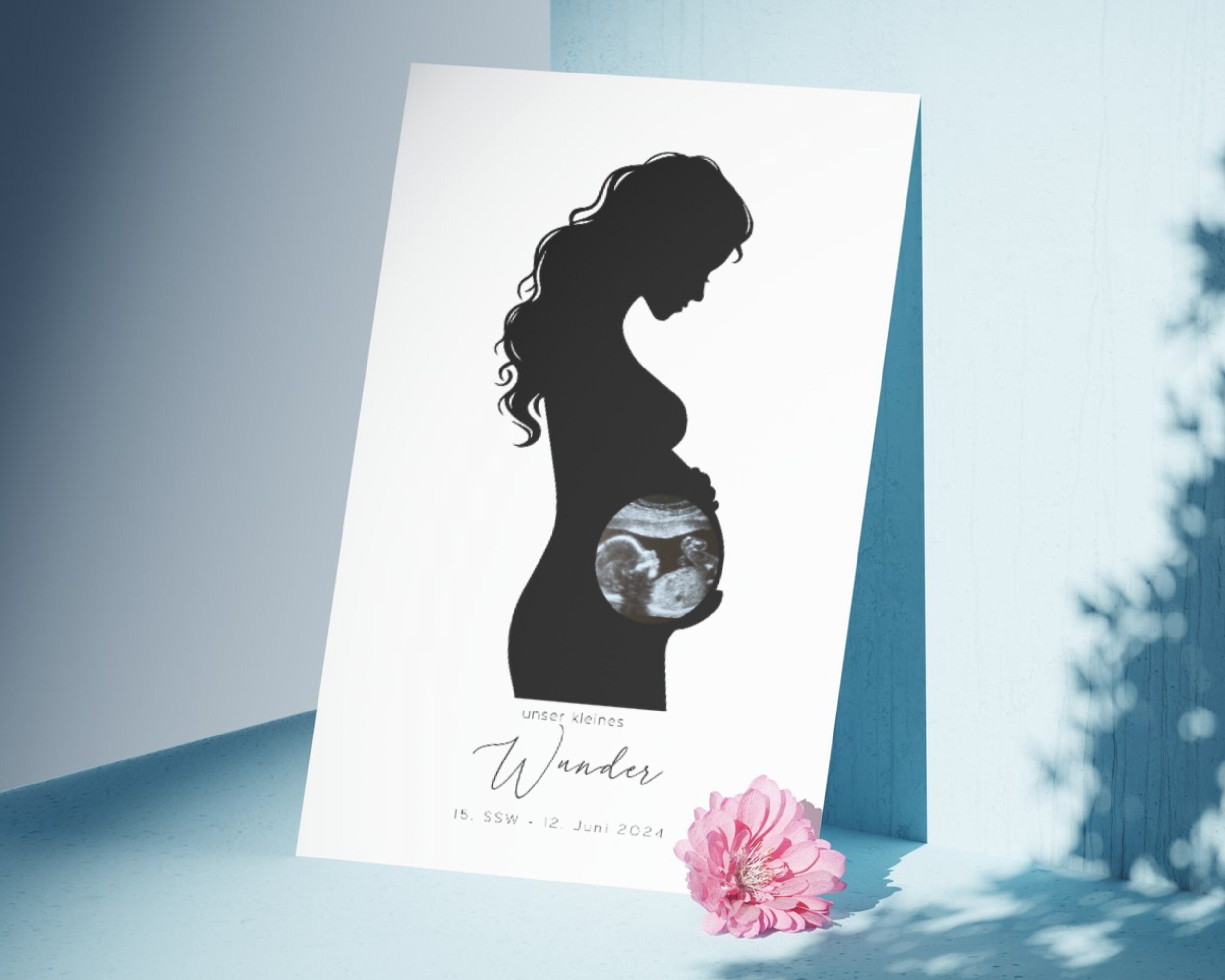 Pregnancy Poster, Ultrasound Image, Announce Pregnancy, Personalized ...