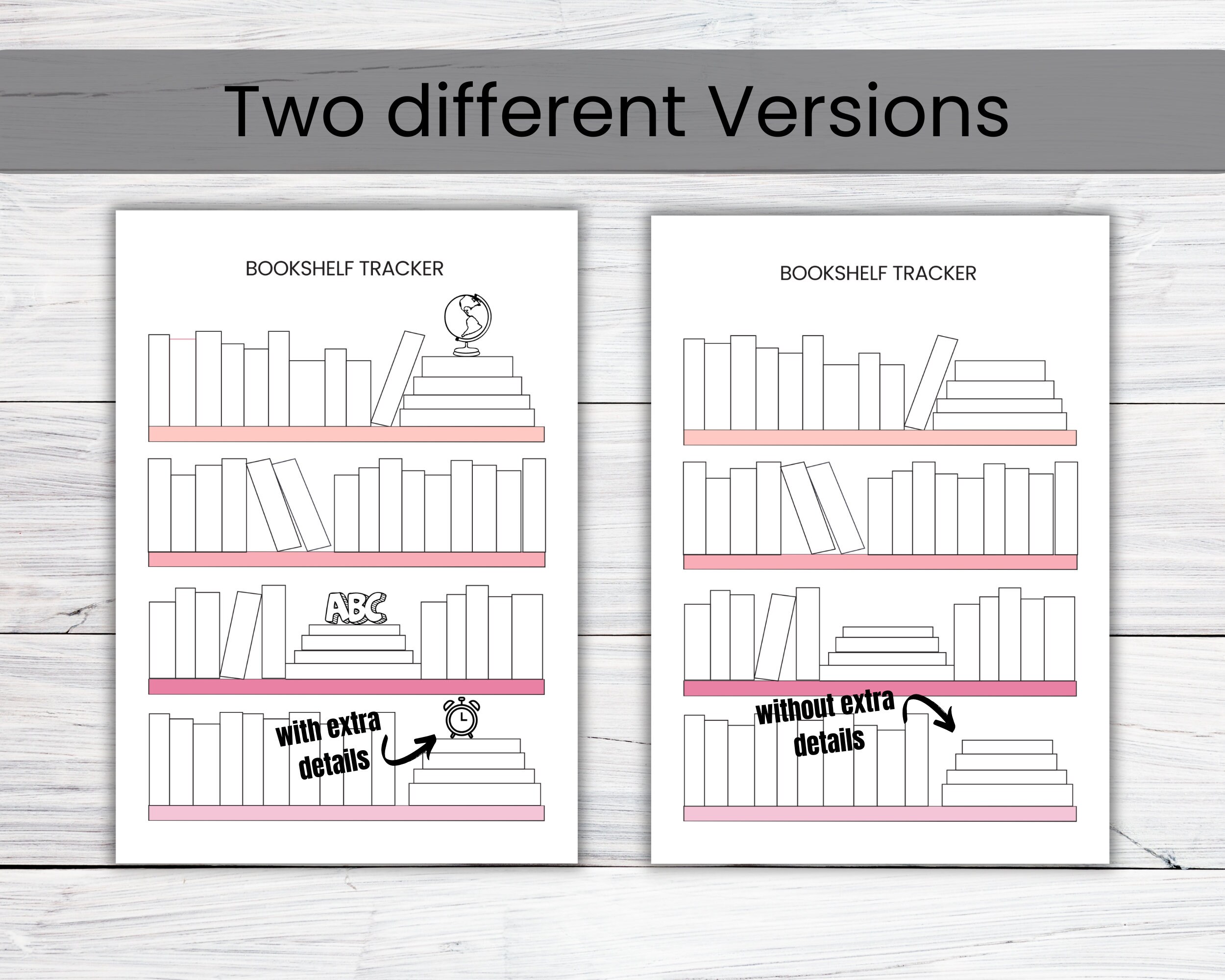 Printable Bookshelf Tracker, Reading Tracker, Book Tracker, Books to ...