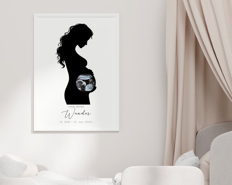 Pregnancy Poster, Ultrasound Image, Announce Pregnancy, Personalized ...