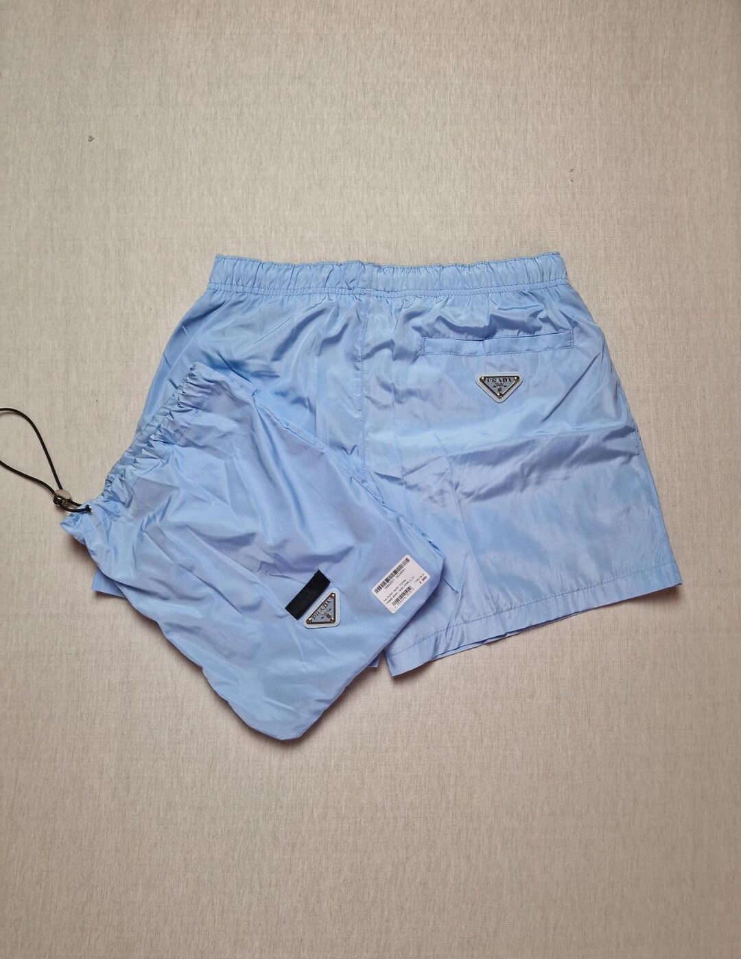 Mens Prada Swim Shorts Sky Blue - Etsy