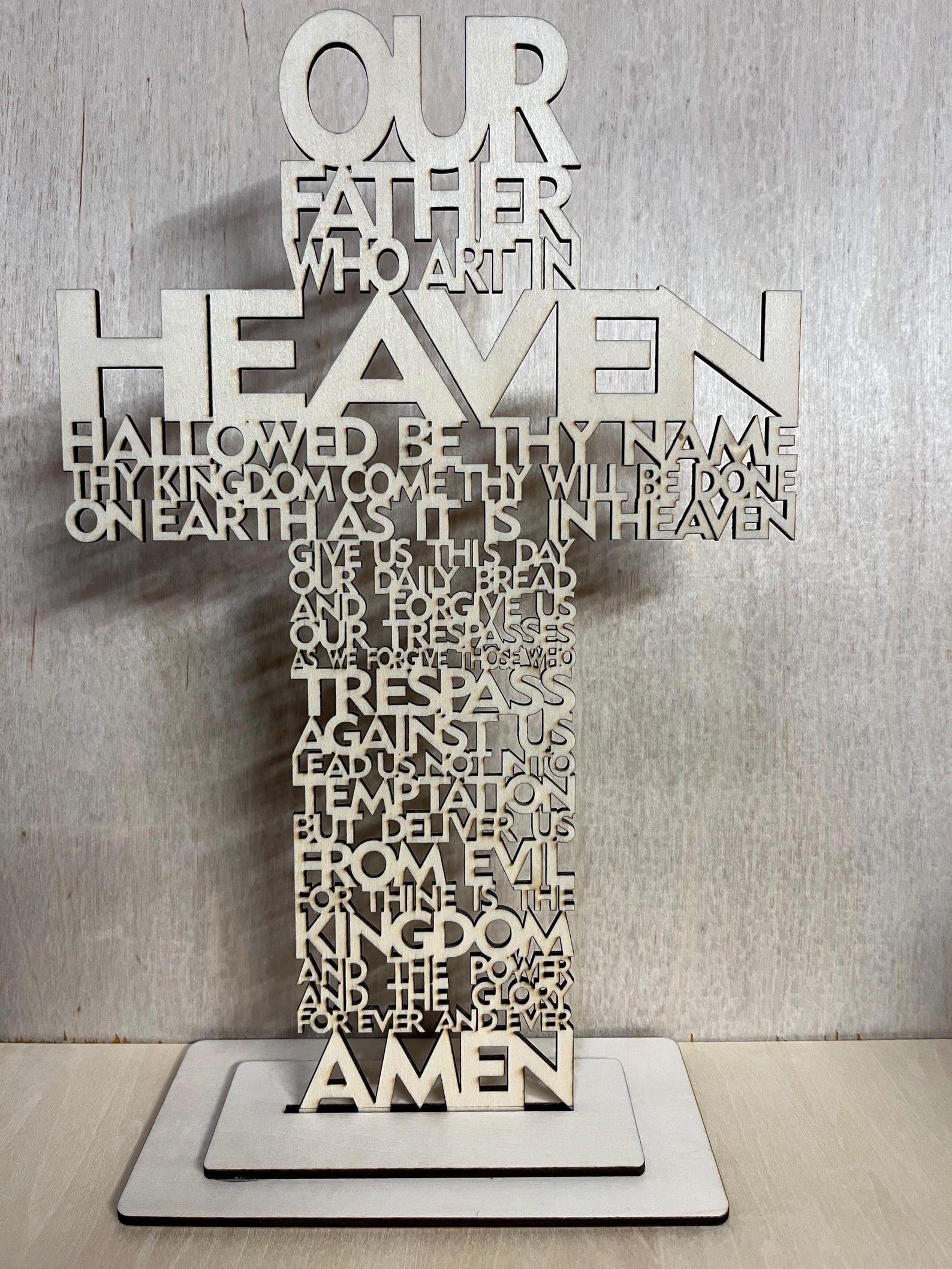 Lord’s Prayer Wooden Cross - Etsy
