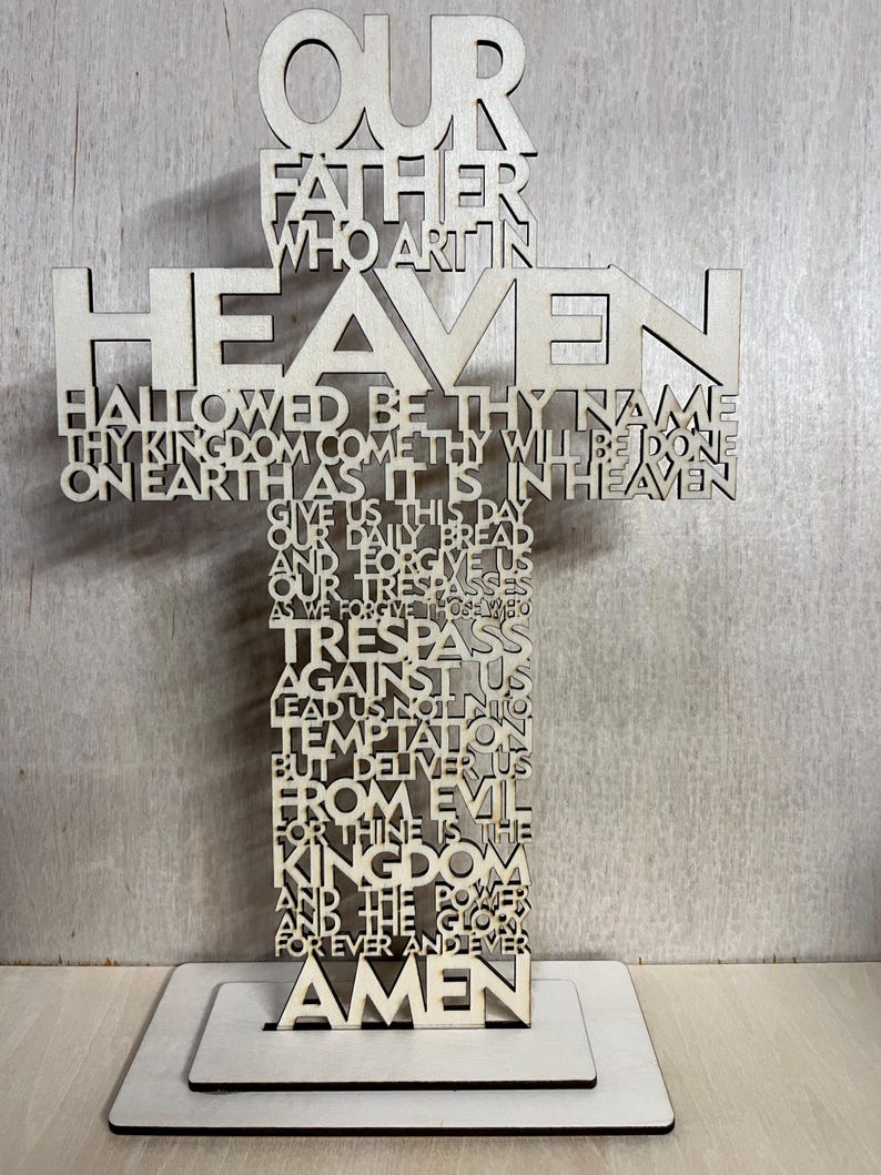 Lord’s Prayer Wooden Cross - Etsy