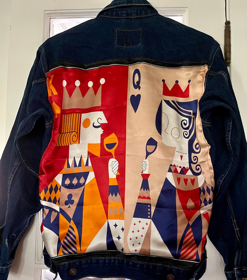 King of Spades Denim Jean Jacket - Etsy