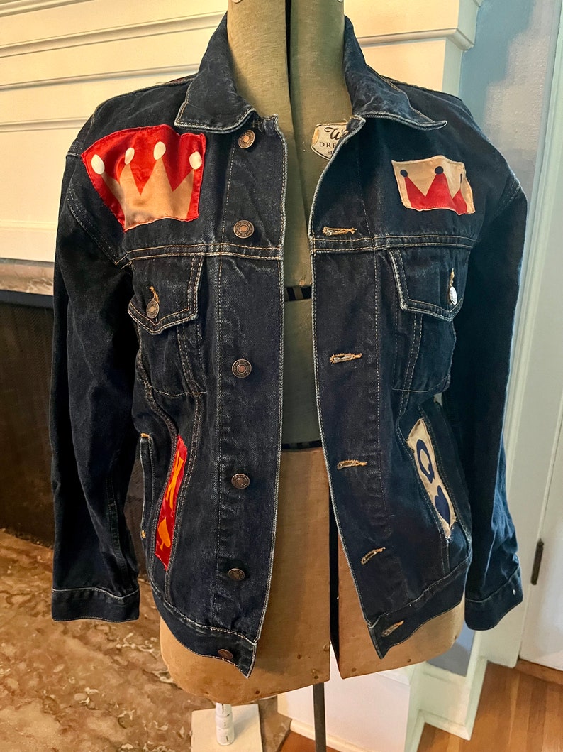 King of Spades Denim Jean Jacket - Etsy