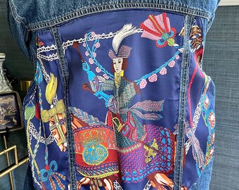 King of Spades Denim Jean Jacket - Etsy
