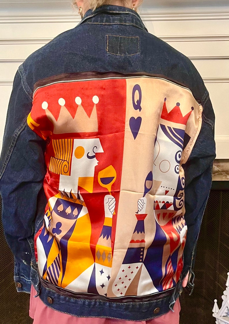 King of Spades Denim Jean Jacket - Etsy
