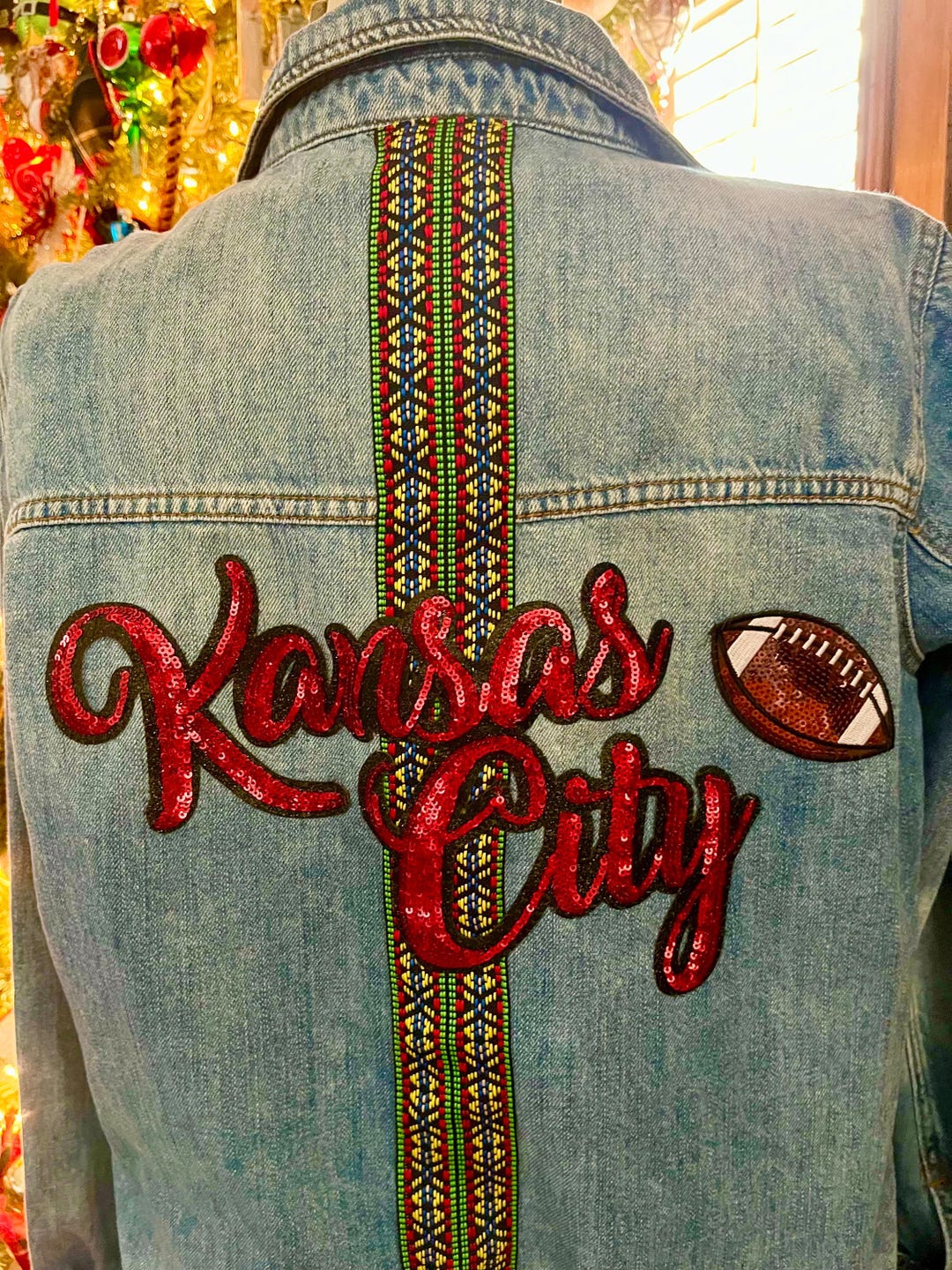 Kansas City Chiefs Denim Jean Jacket - Etsy