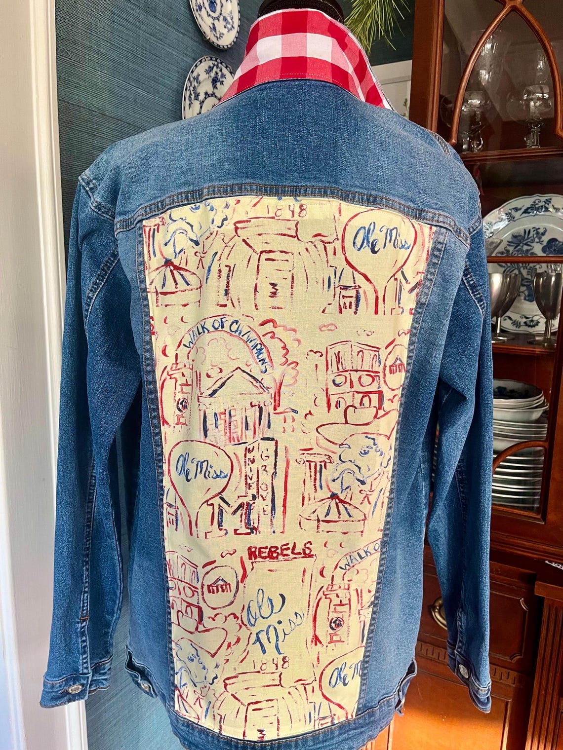 Ole Miss Rebels Denim Jean Jacket- the Magnolia - Etsy