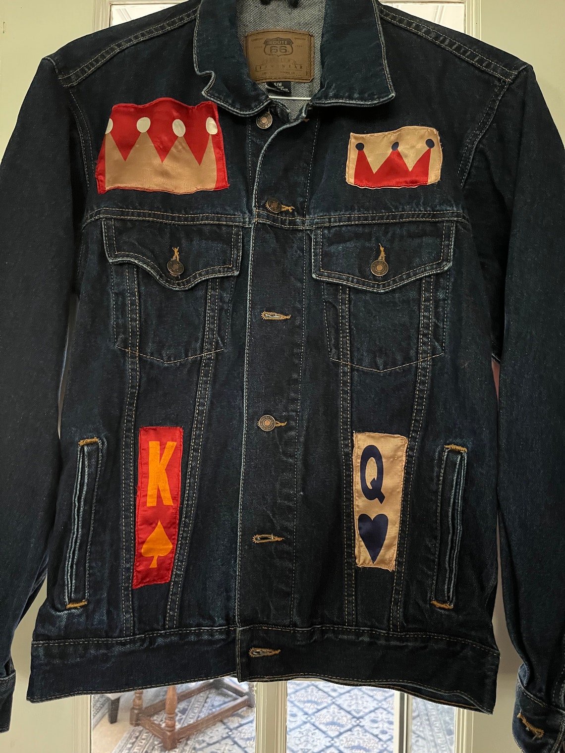 King of Spades Denim Jean Jacket - Etsy