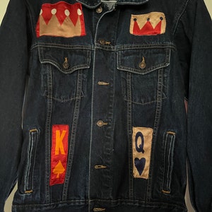 King of Spades Denim Jean Jacket - Etsy
