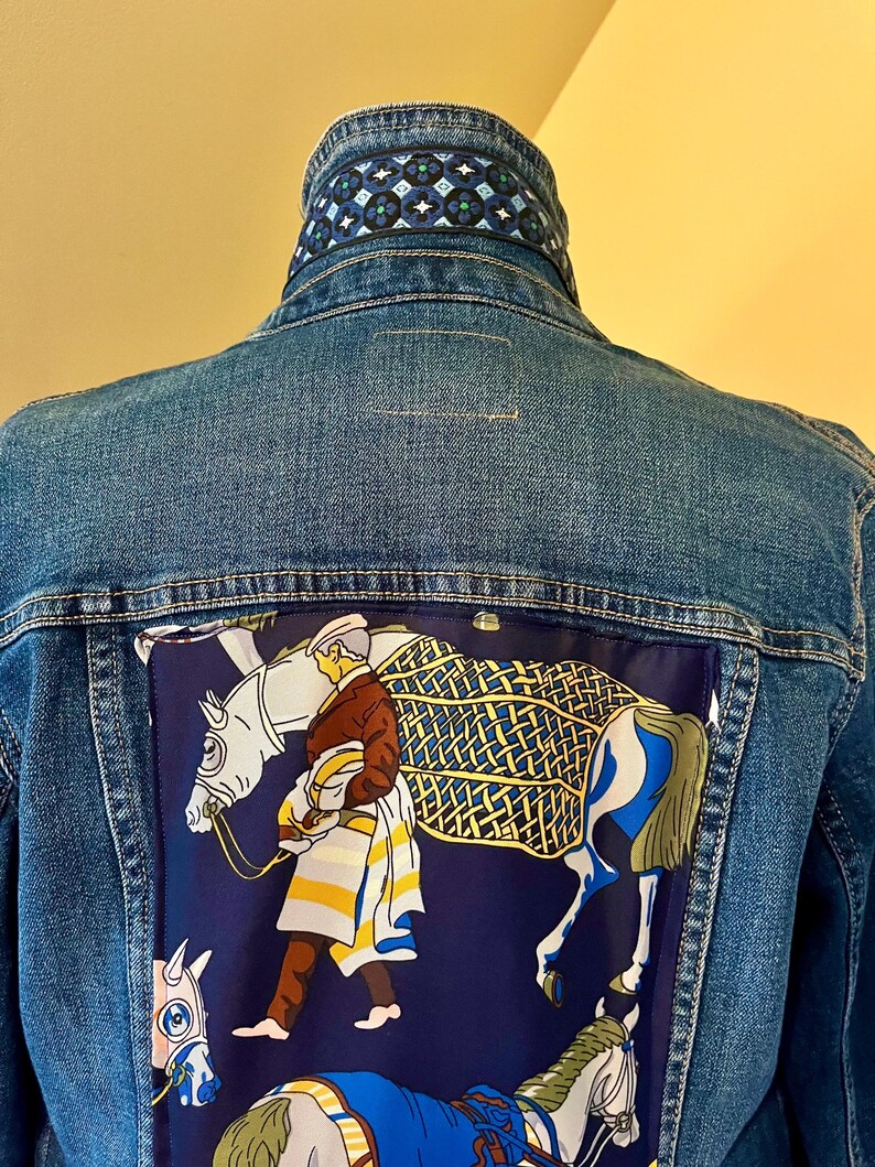 Denim Jean Jacket - Pony Races- the Becky - Etsy