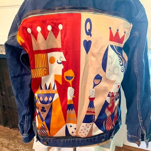 King of Spades Denim Jean Jacket - Etsy
