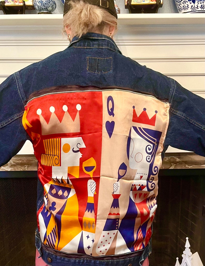 King of Spades Denim Jean Jacket - Etsy