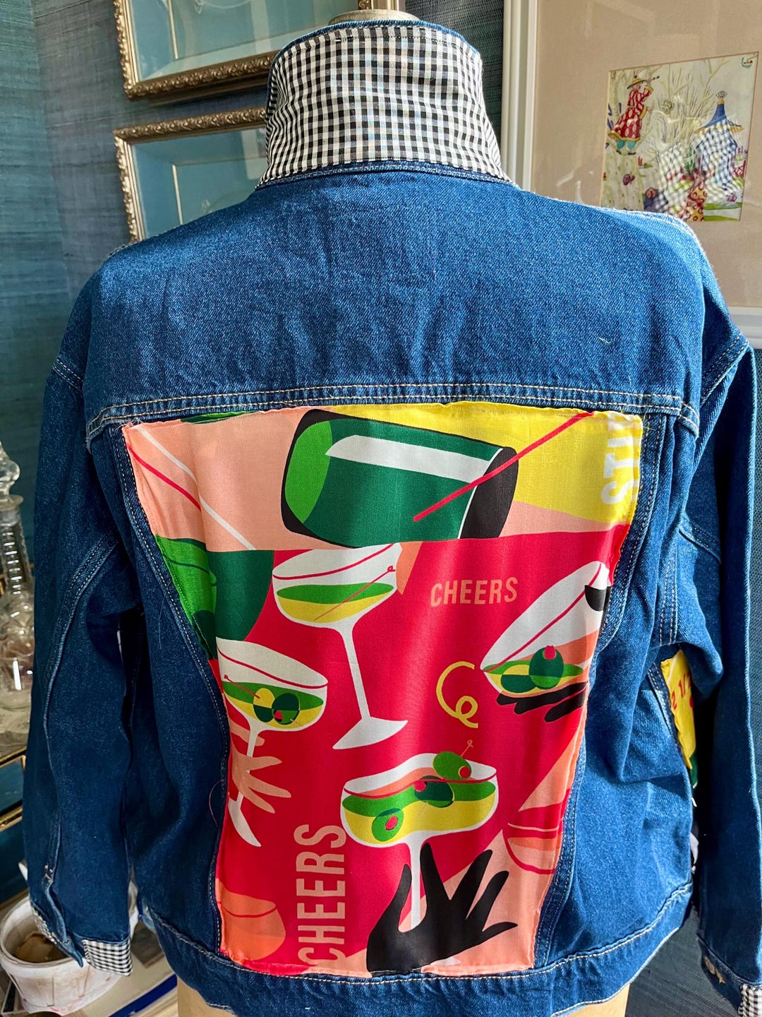 Embellished Denim Jacket - Kate Spade Martini - Etsy