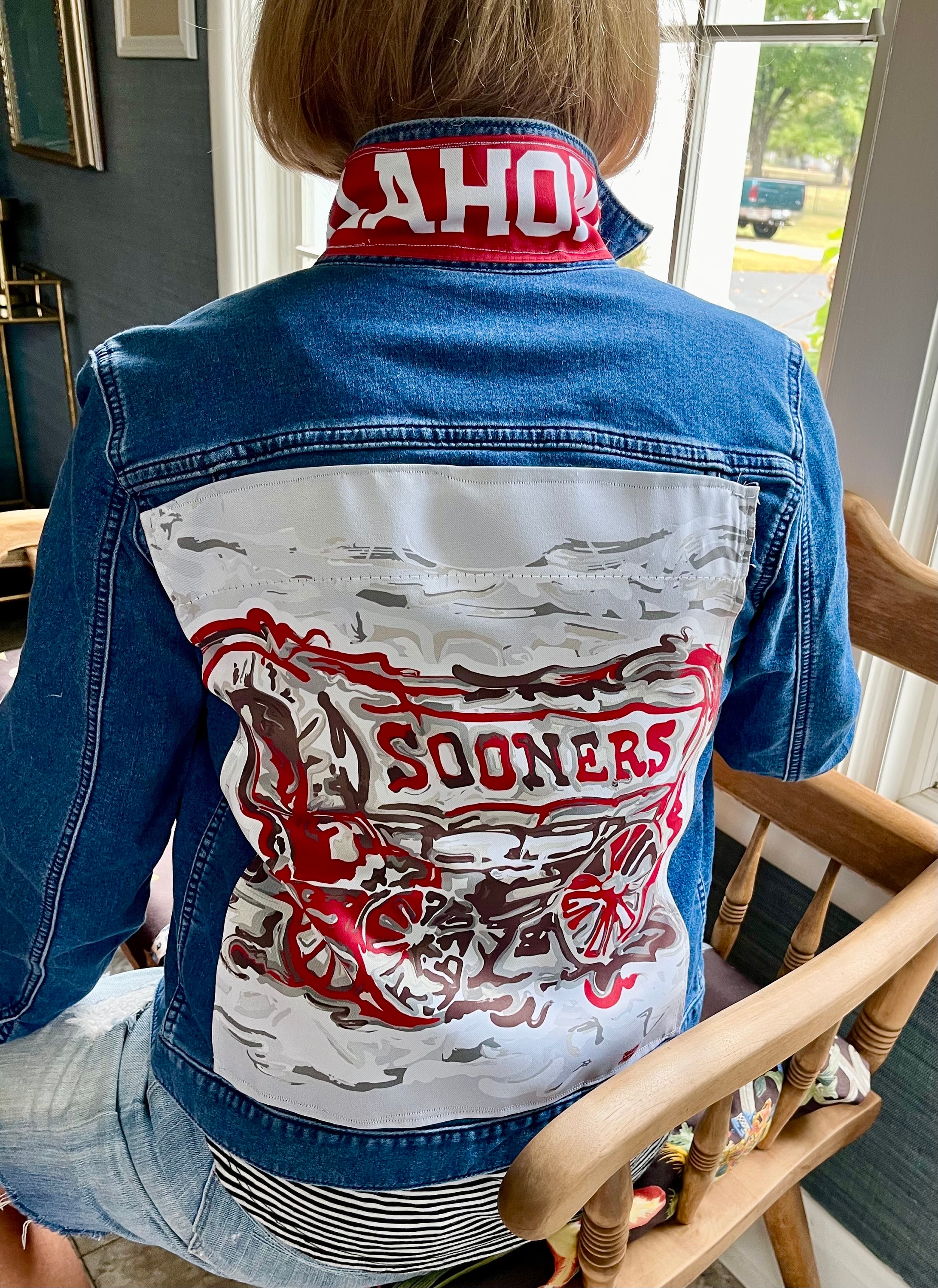 Boomer Sooner Denim Jean Jacket - Etsy