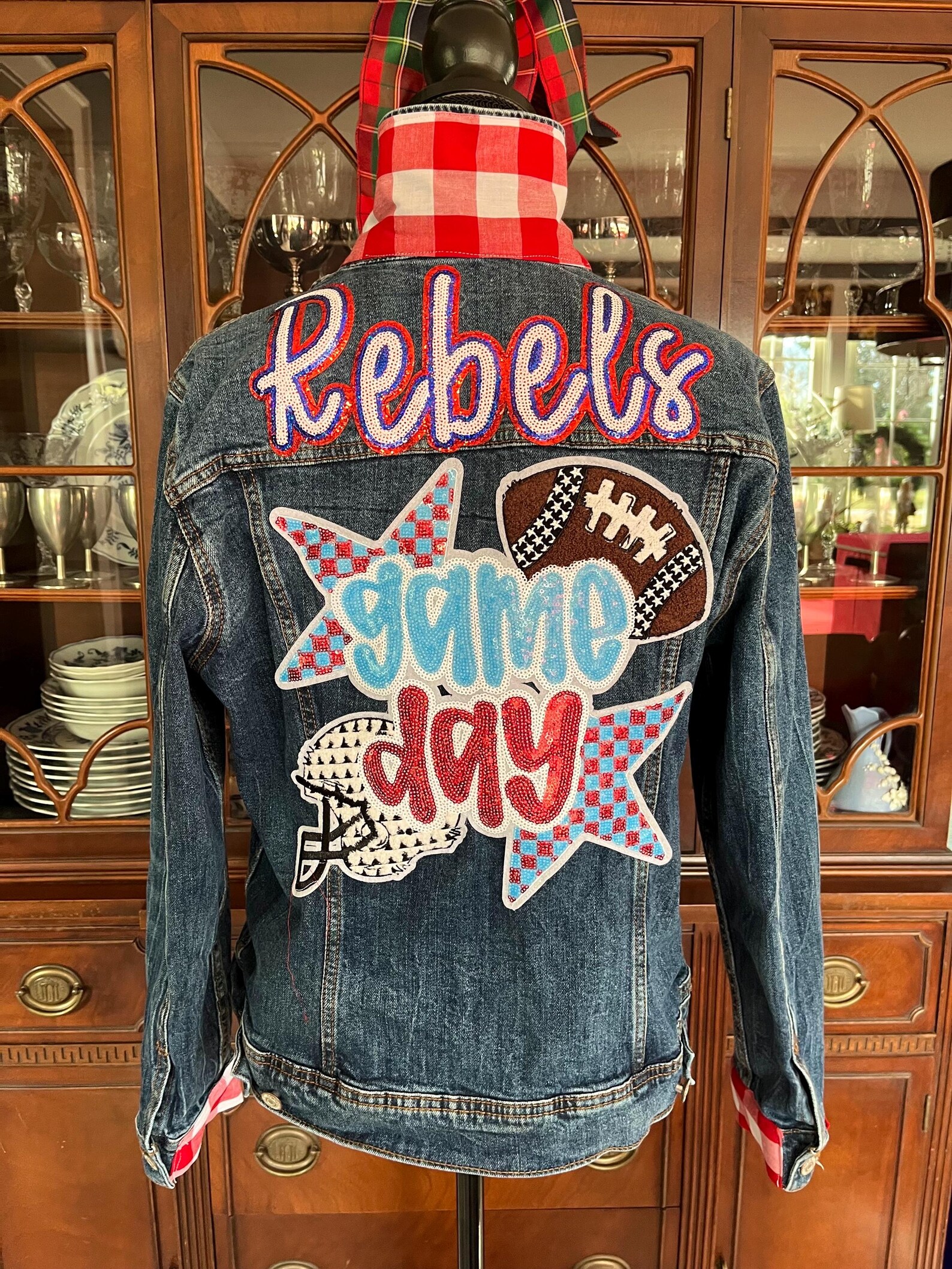 Ole Miss Rebels Denim Jean Jacket- the Magnolia - Etsy