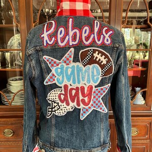 Ole Miss Rebels Denim Jean Jacket- the Magnolia - Etsy