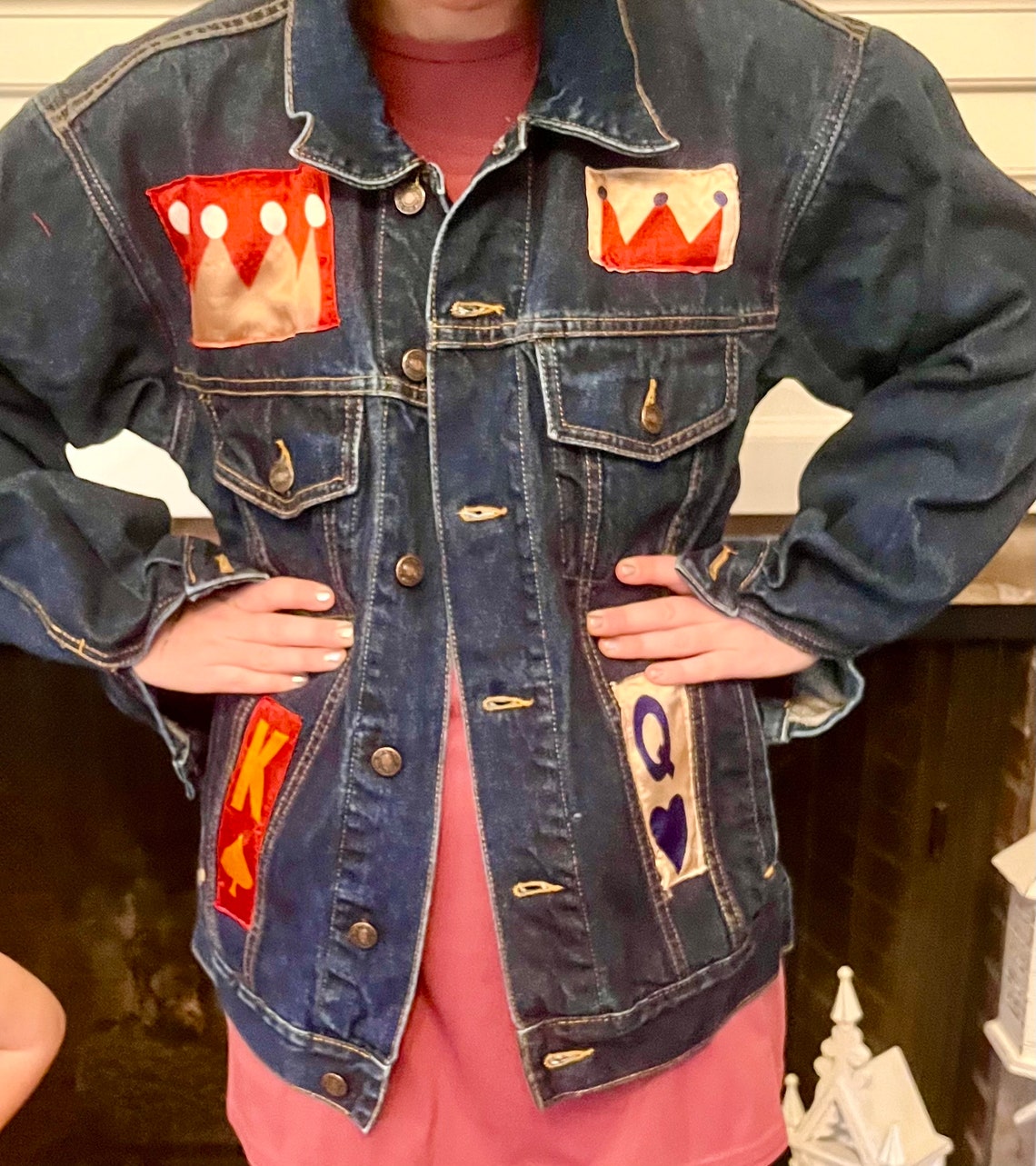 King of Spades Denim Jean Jacket - Etsy