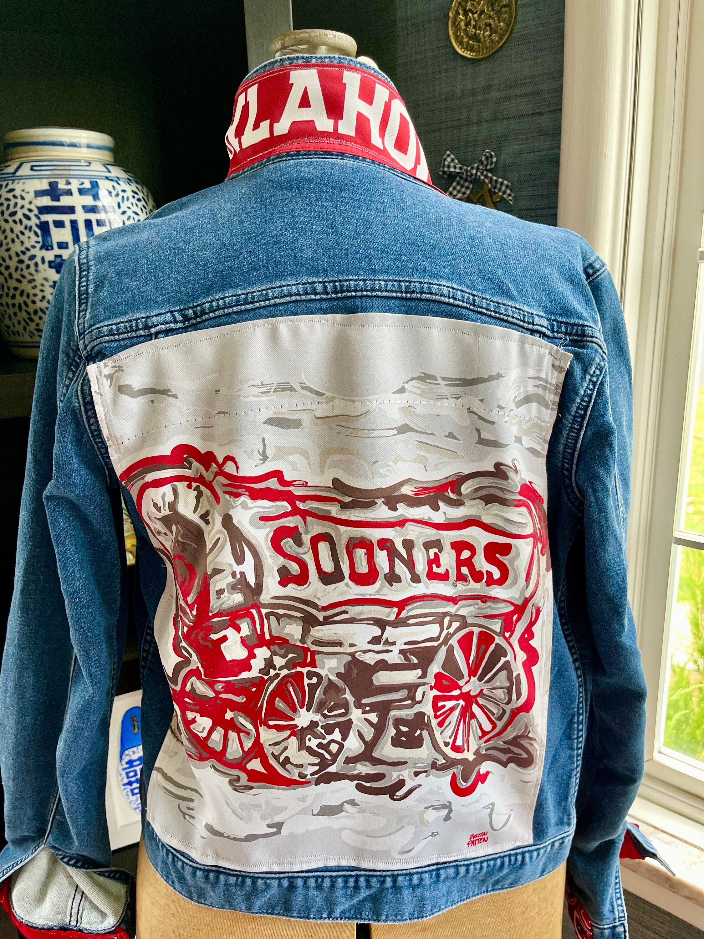 Boomer Sooner Denim Jean Jacket - Etsy