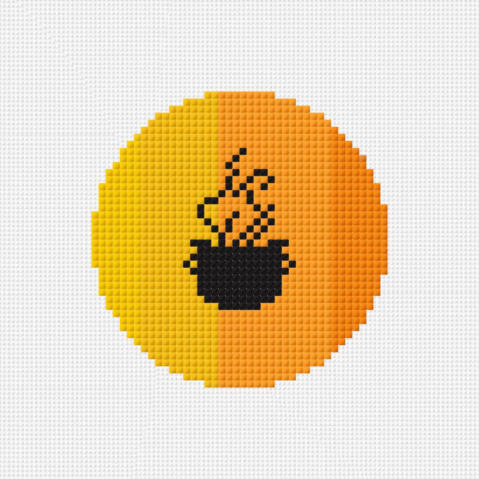 Mini Halloween Cauldron Cross Stitch Pattern: Beginner Friendly (PDF ...