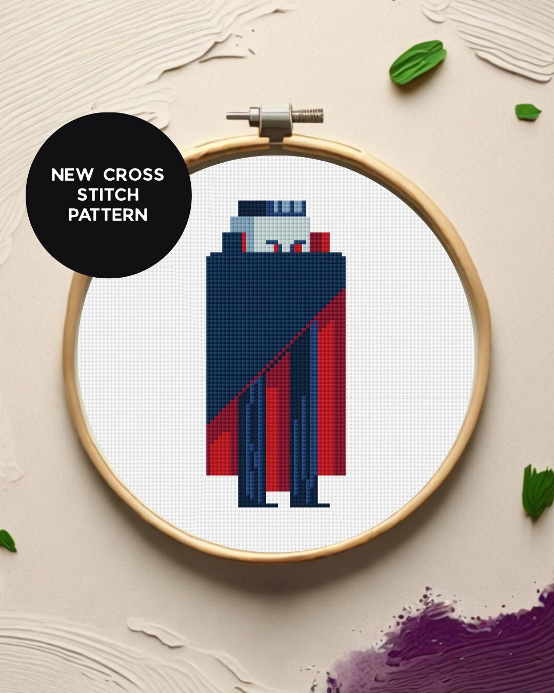 Small Vampire Cross Stitch Pattern - Etsy