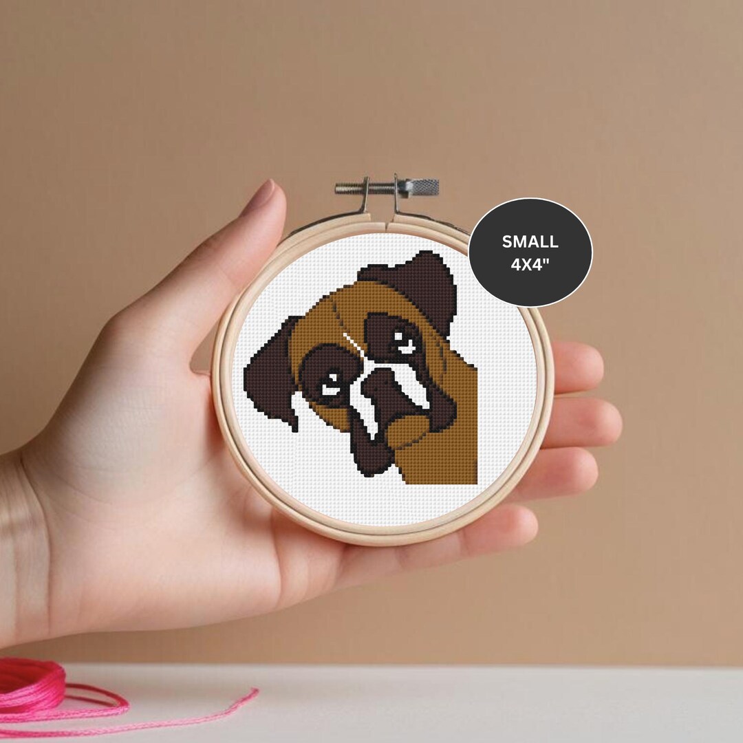 Boxer Cross Stitch Pattern - Etsy