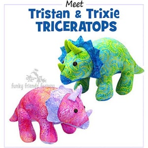 Triceratops Dinosaur Sewing Pattern PDF INSTANT DOWNLOAD - Etsy