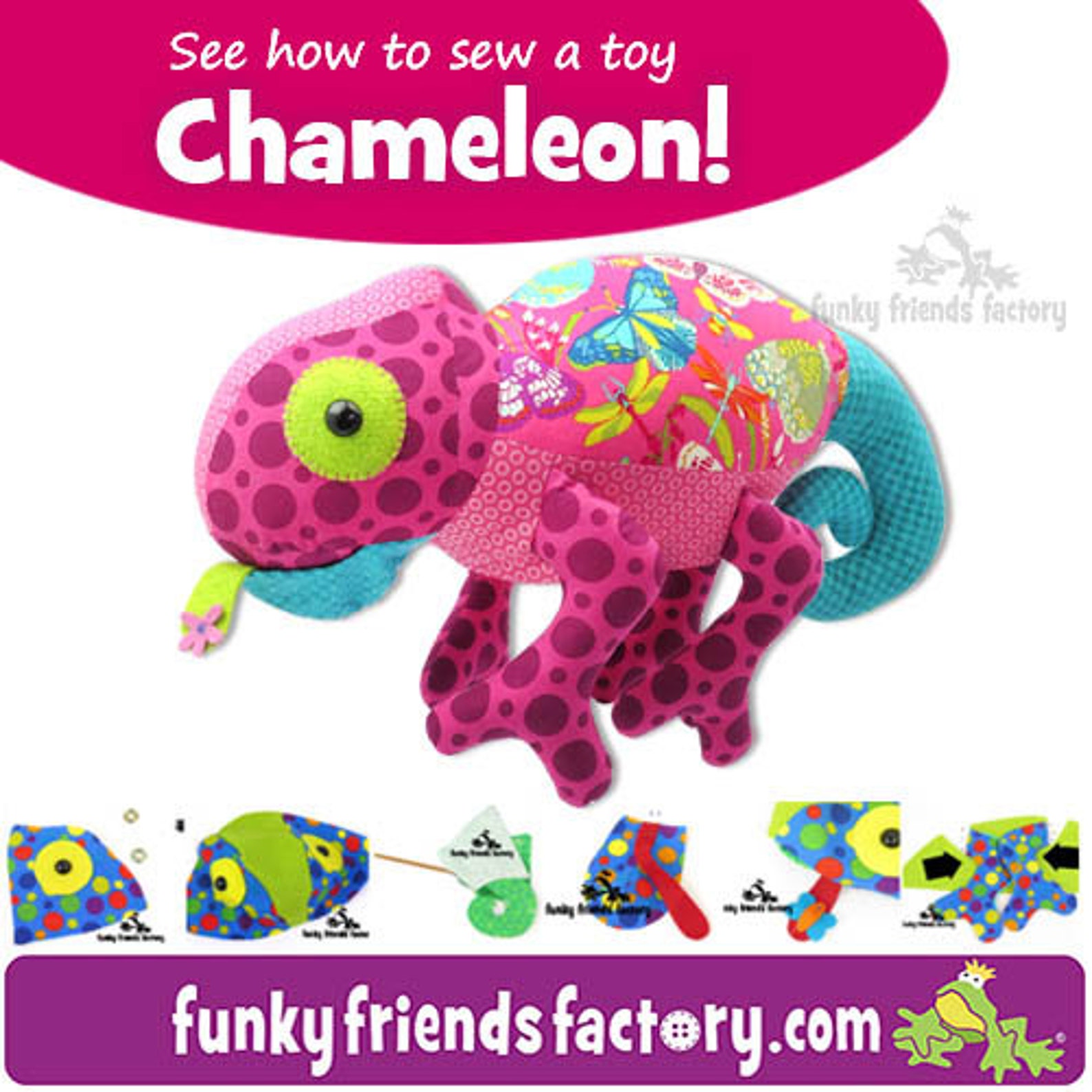 Chameleon Sewing Pattern PDF - Etsy