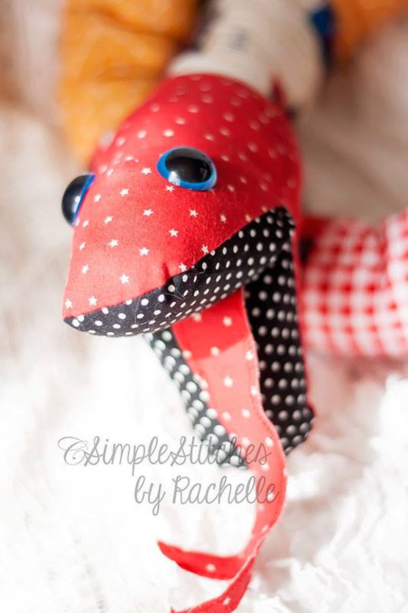 Scrap Snake Plush Toy Easy Pattern PDF INSTANT DOWNLOAD | Etsy