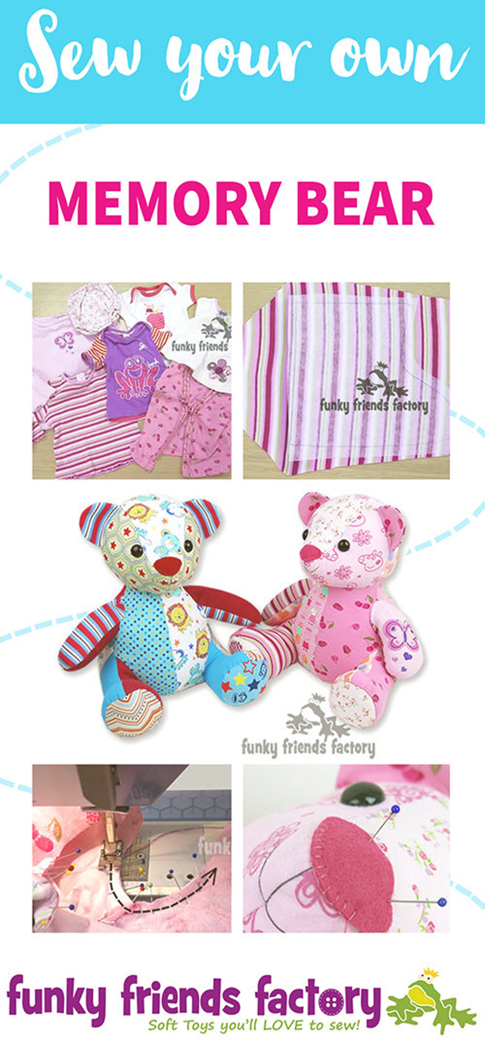 Melody MEMORY BEAR Pattern PDF - Etsy UK