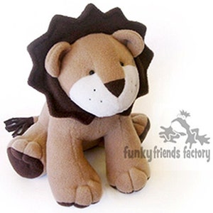 Larry Lion Toy Sewing Pattern PDF, Stuffed Lion Pattern, Stuffed Animal ...