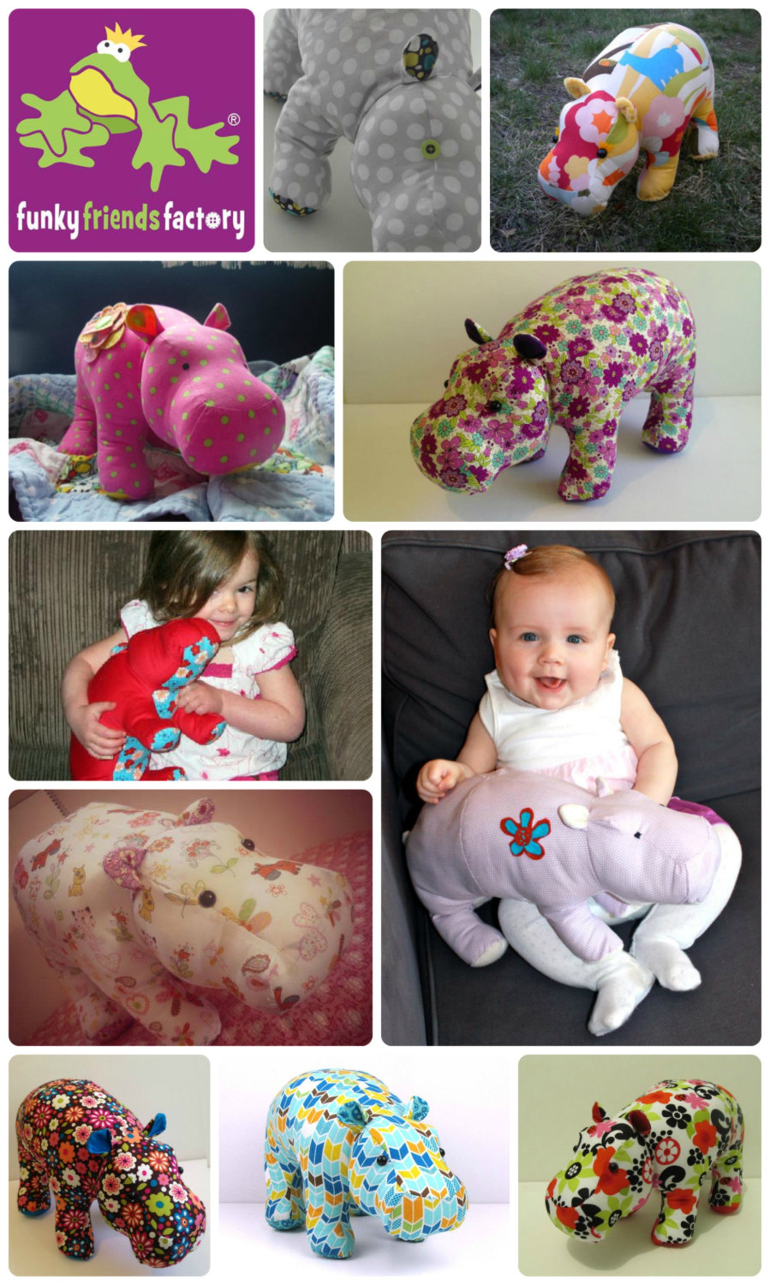 Hippo Heather Stuffed Animal Pattern PDF - Etsy
