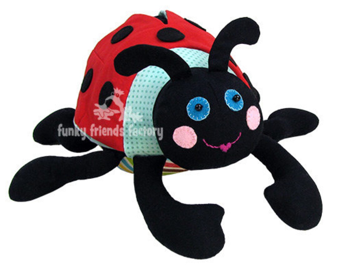 Ladybug Stuffed Toy Sewing Pattern PDF - Lily Ladybug - Etsy