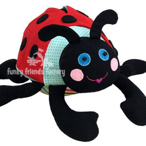 Ladybug Stuffed Toy Sewing Pattern PDF Lily Ladybug - Etsy