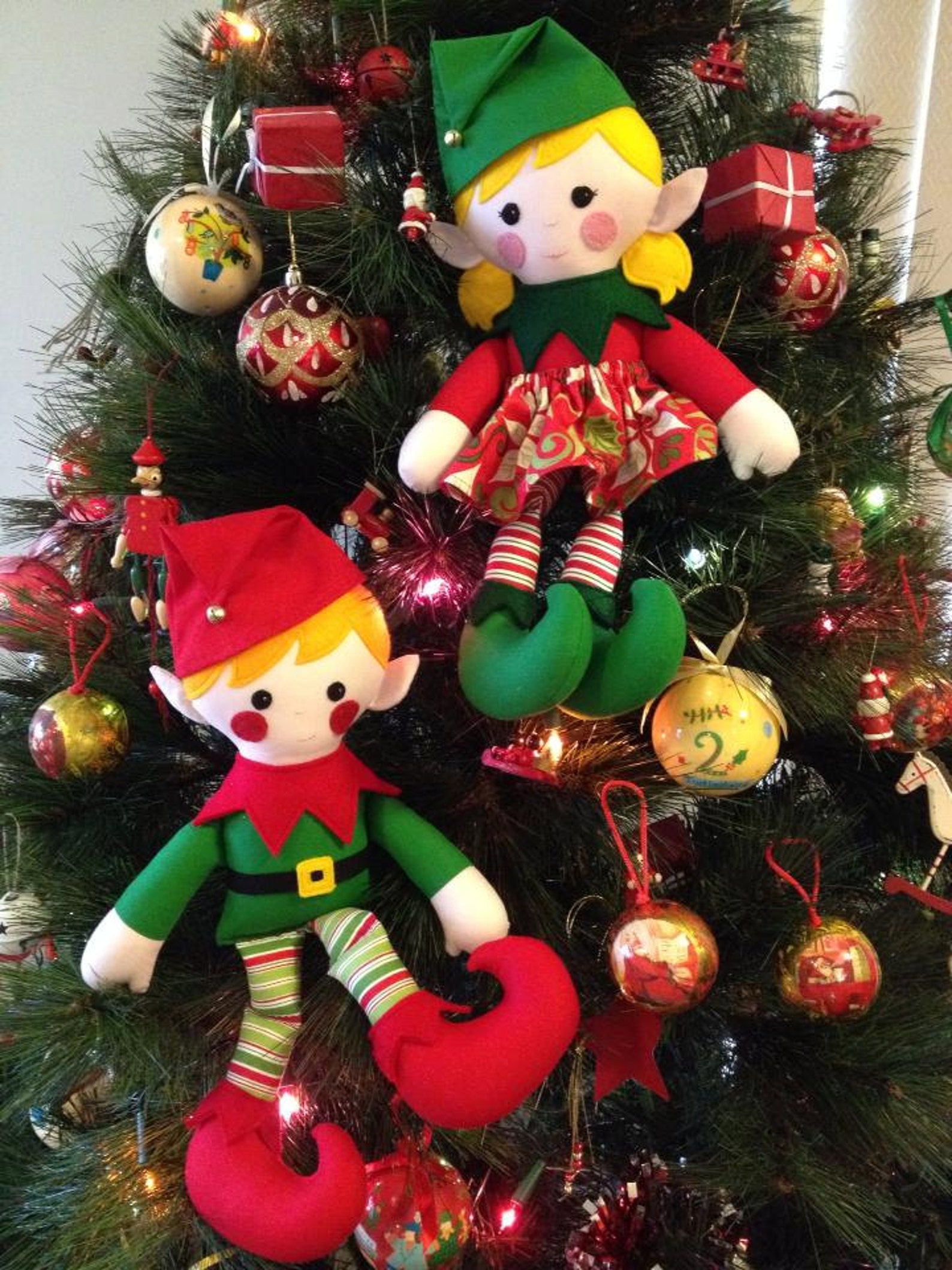 Elf Twins Christmas Doll Sewing Pattern PDF INSTANT DOWNLOAD - Etsy