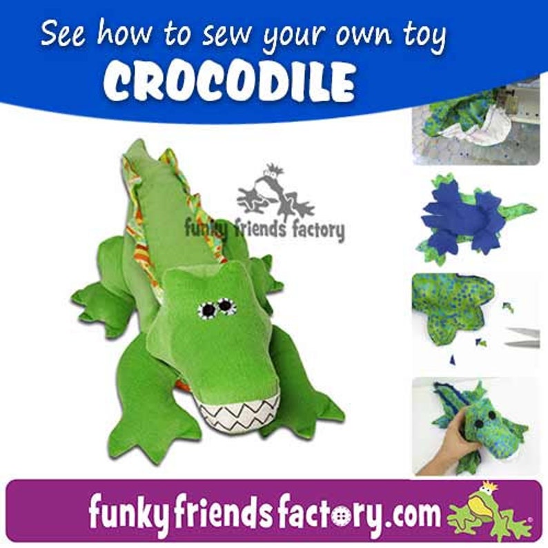 Crocodile Toy Sewing Pattern PDF INSTANT DOWNLOAD | Etsy Canada