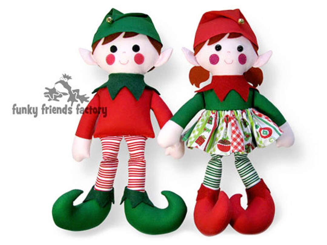 Elf Twins Christmas Doll Sewing Pattern PDF INSTANT DOWNLOAD - Etsy