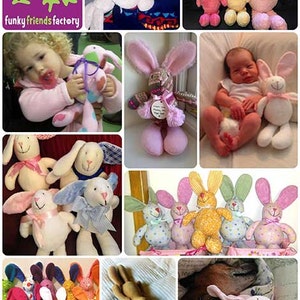 Baby Bunny Plush Toy Rabbit Sewing Pattern PDF - Etsy