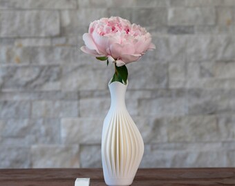 Wave Vase for Flowers, 3D Printed Vase for Fresh or Dried Flowers and ...