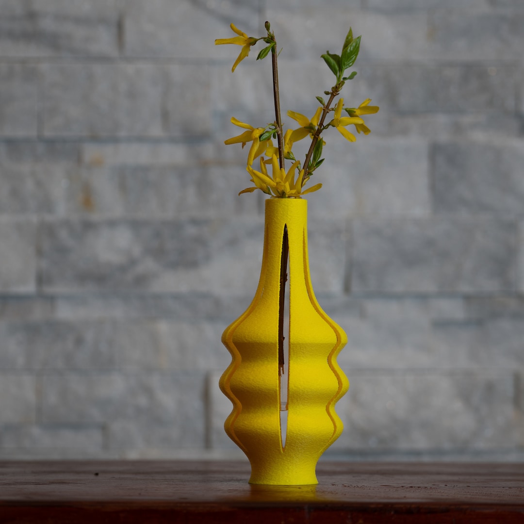 Wavy Vase for Flowers, 3D Printed Vase for Modern Home Decor Gift ...