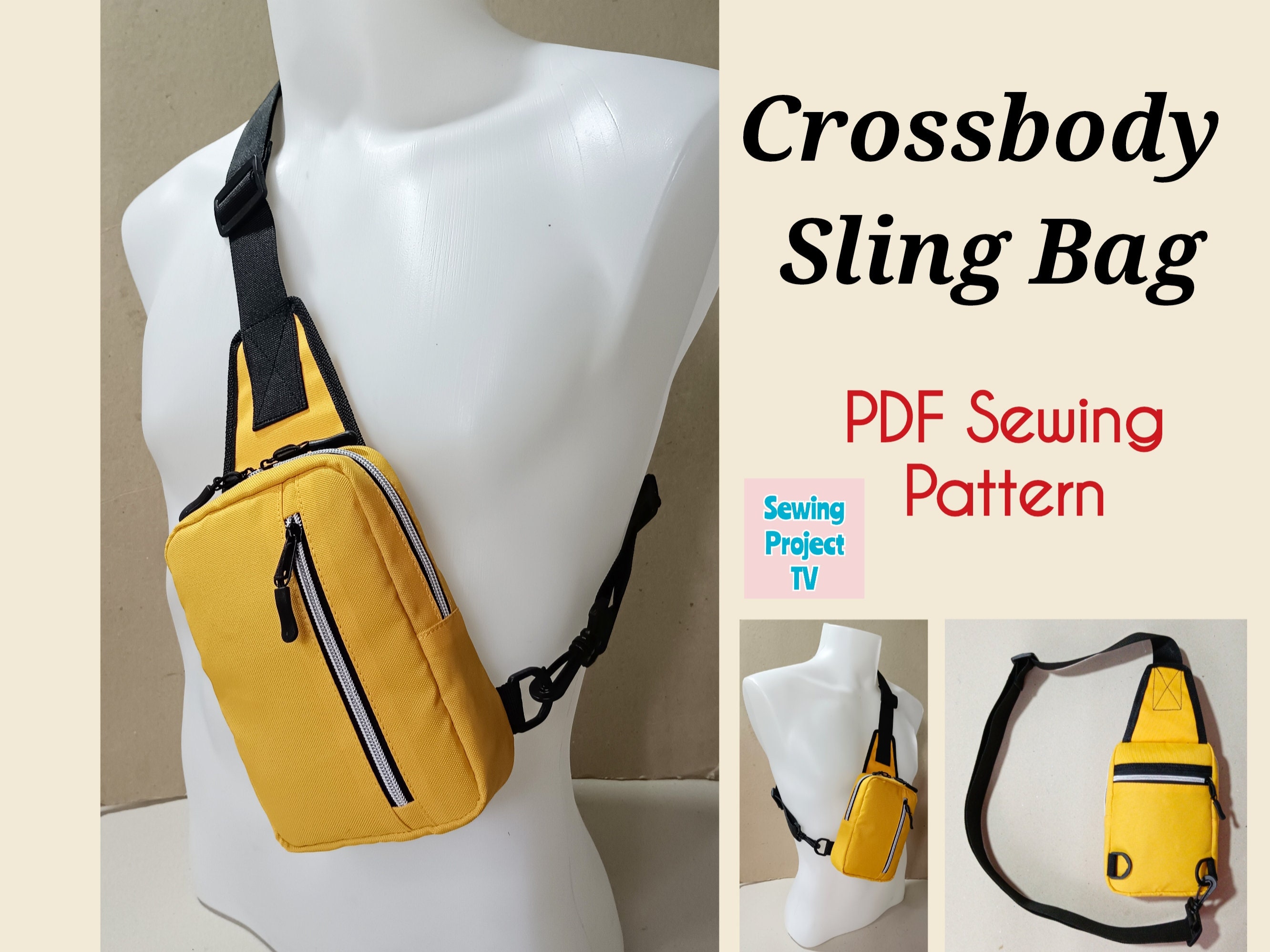 Crossbody Slingbag PDF Sewing Pattern Digital Files Instant Download - Etsy