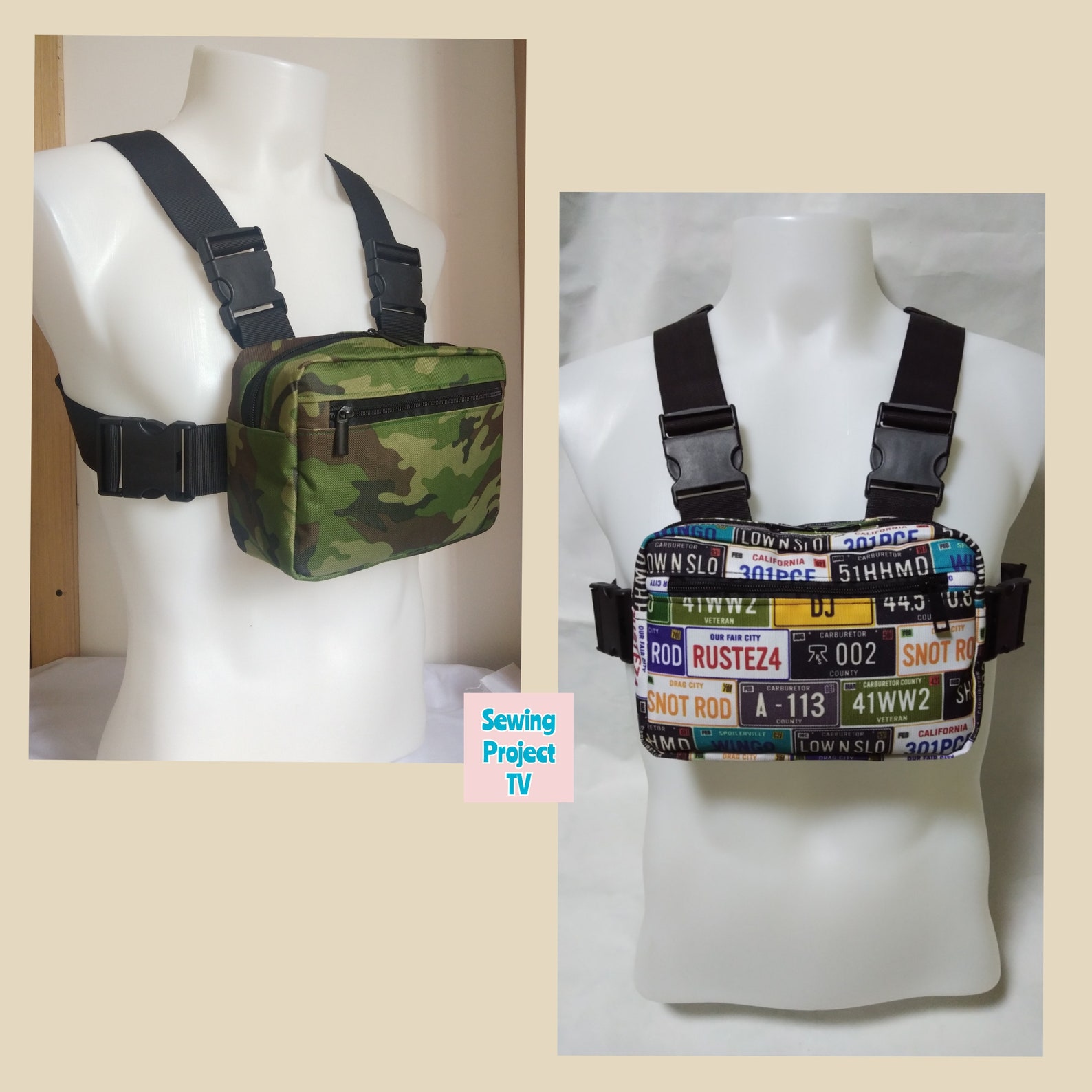 Chestbag PDF Sewing Pattern Chest Rig Bag - Etsy Canada