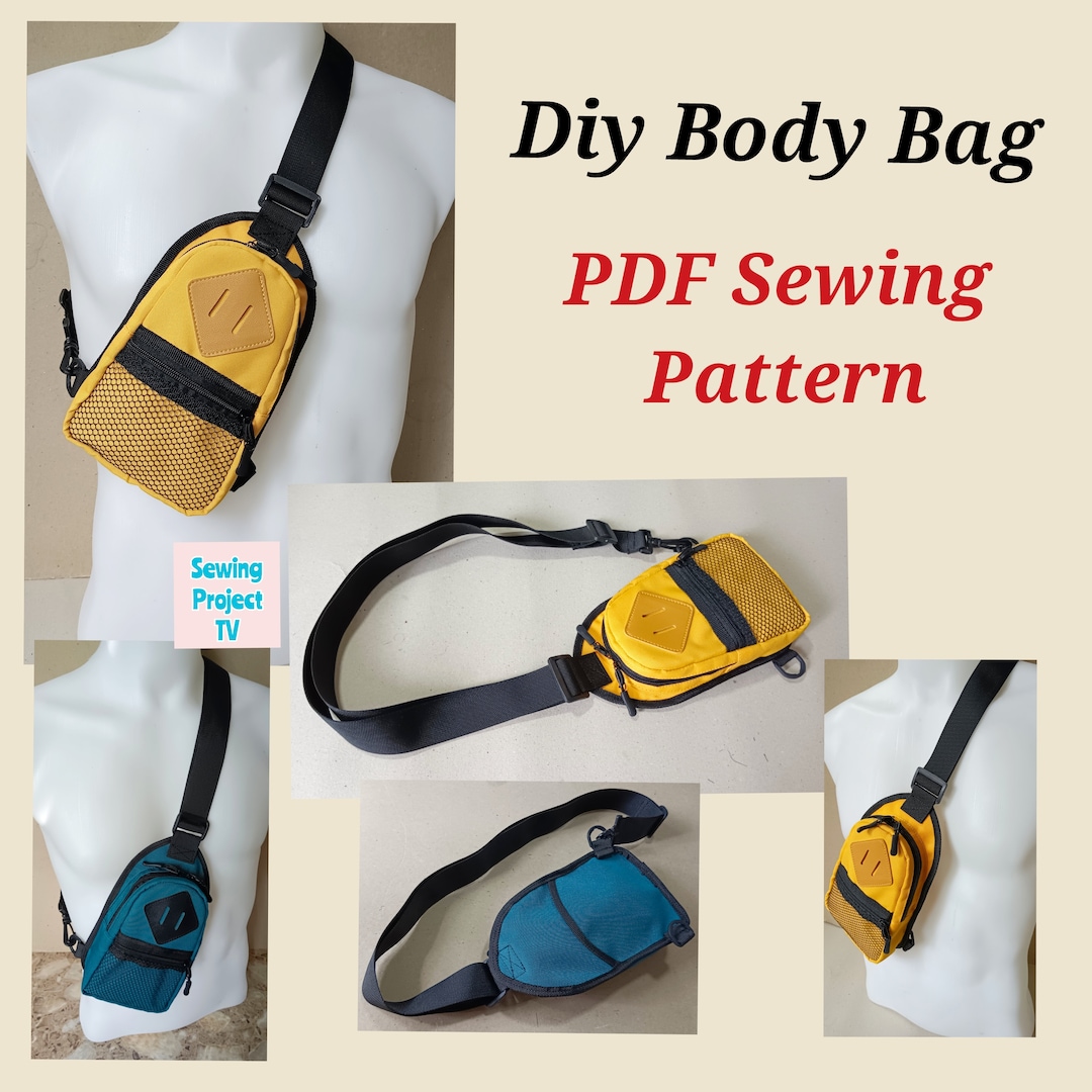 Body Bag Sling Bag PDF Sewing Pattern Digital Pattern Instant Download ...