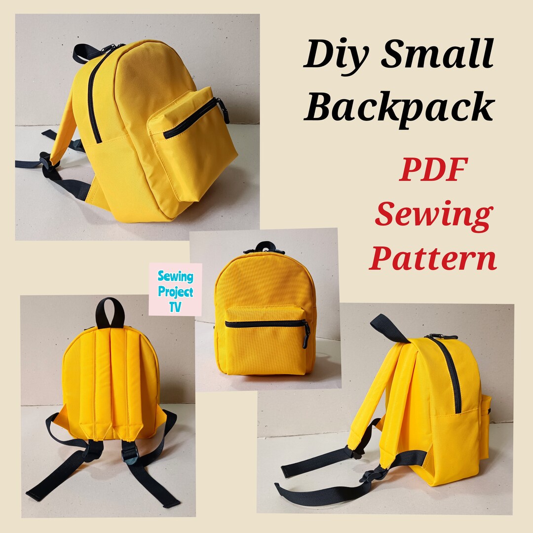 Small Backpack PDF Sewing Pattern Bag DIY - Etsy