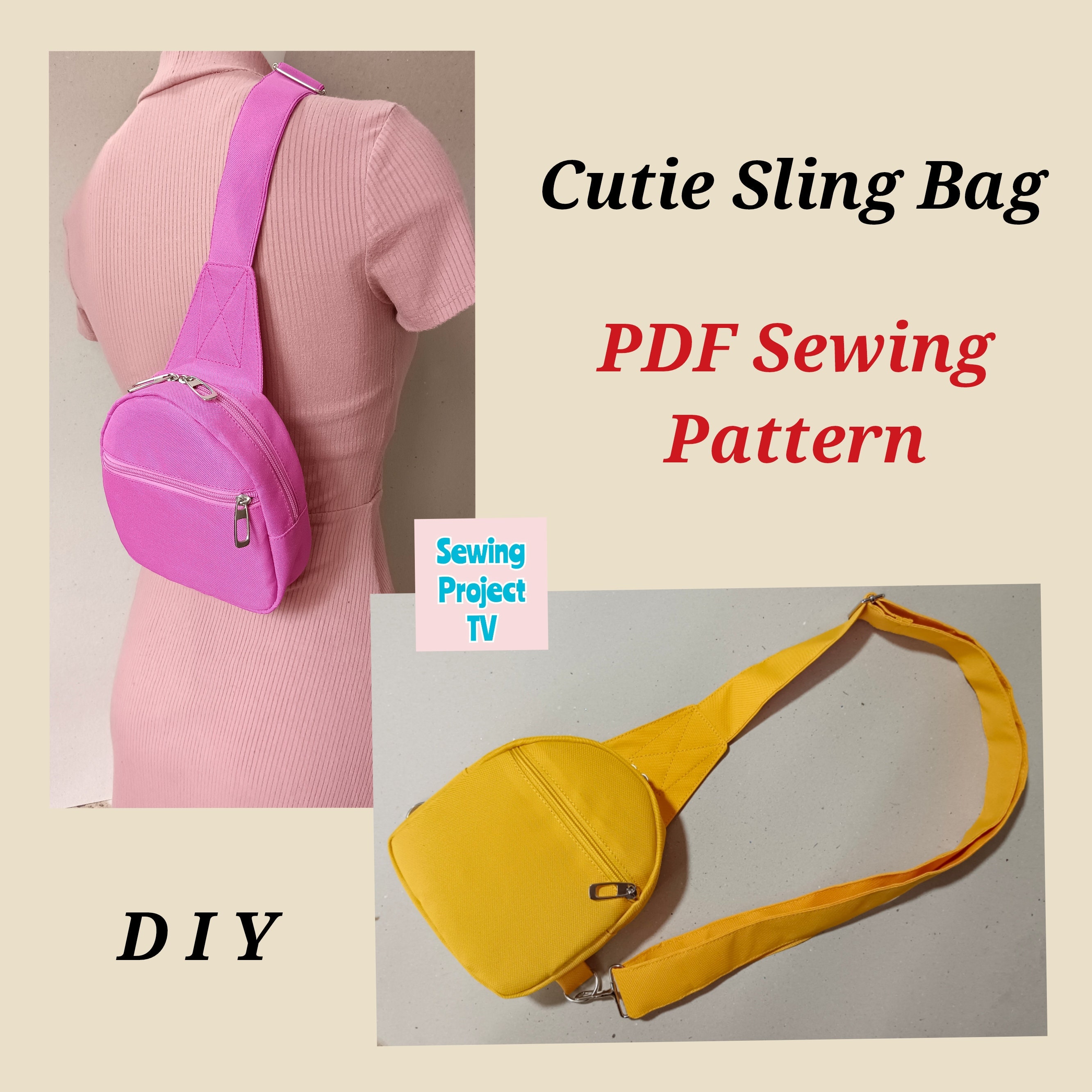 Cutie Sling Bag PDF Sewing Pattern Digital Files Instant Downloads - Etsy