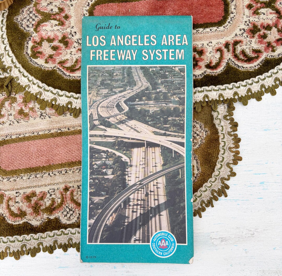 Vintage Los Angeles Area Freeway System Travel Vacation City Touring - Etsy