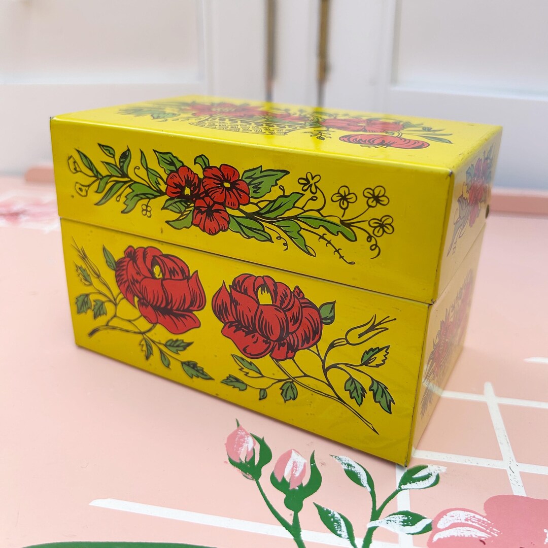 Vintage 1970's Flowers Floral Yellow Syndicate MFG. Decorative Metal ...