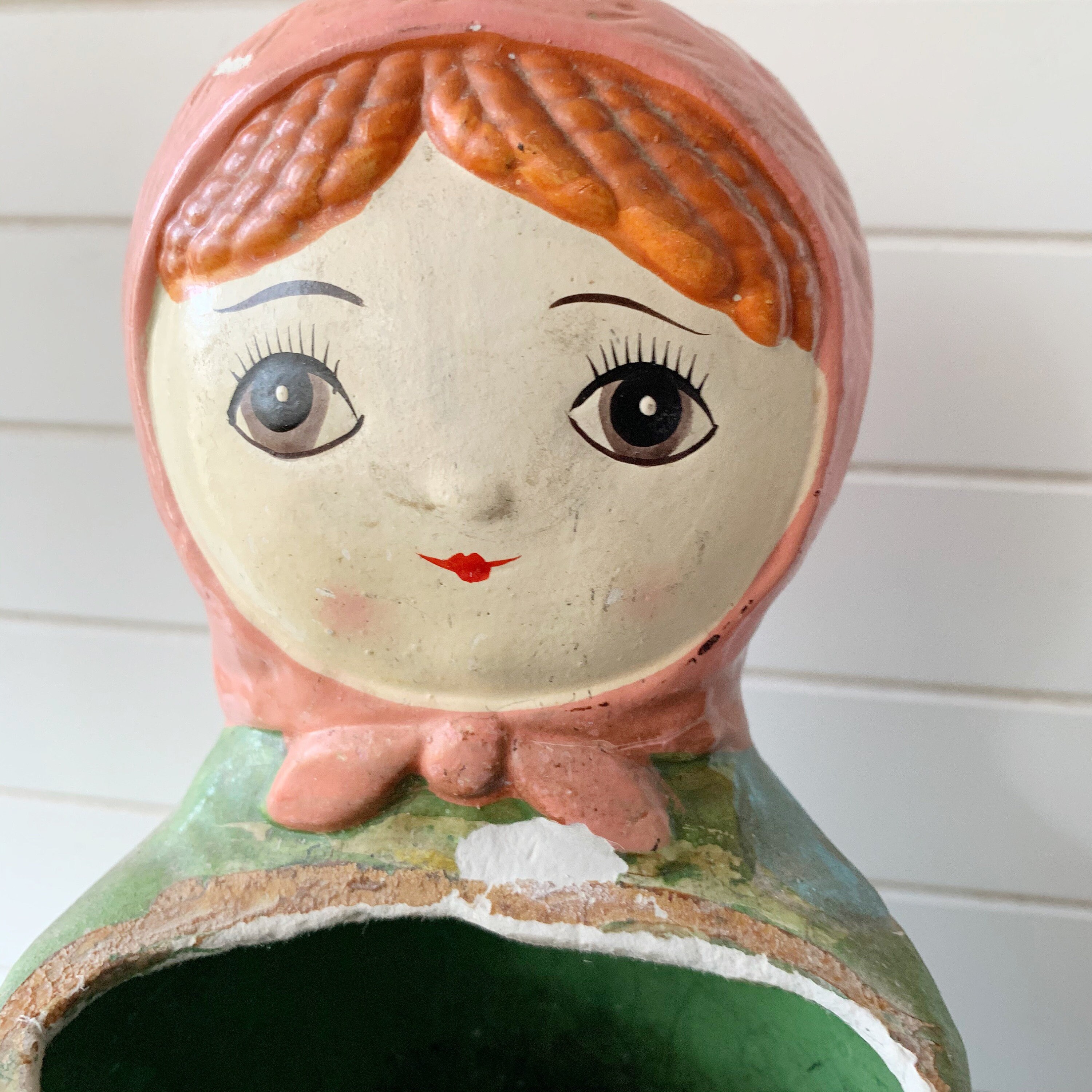 Vintage Mod Woman Lady Vanity Container Holder Retro Chalkware - Etsy
