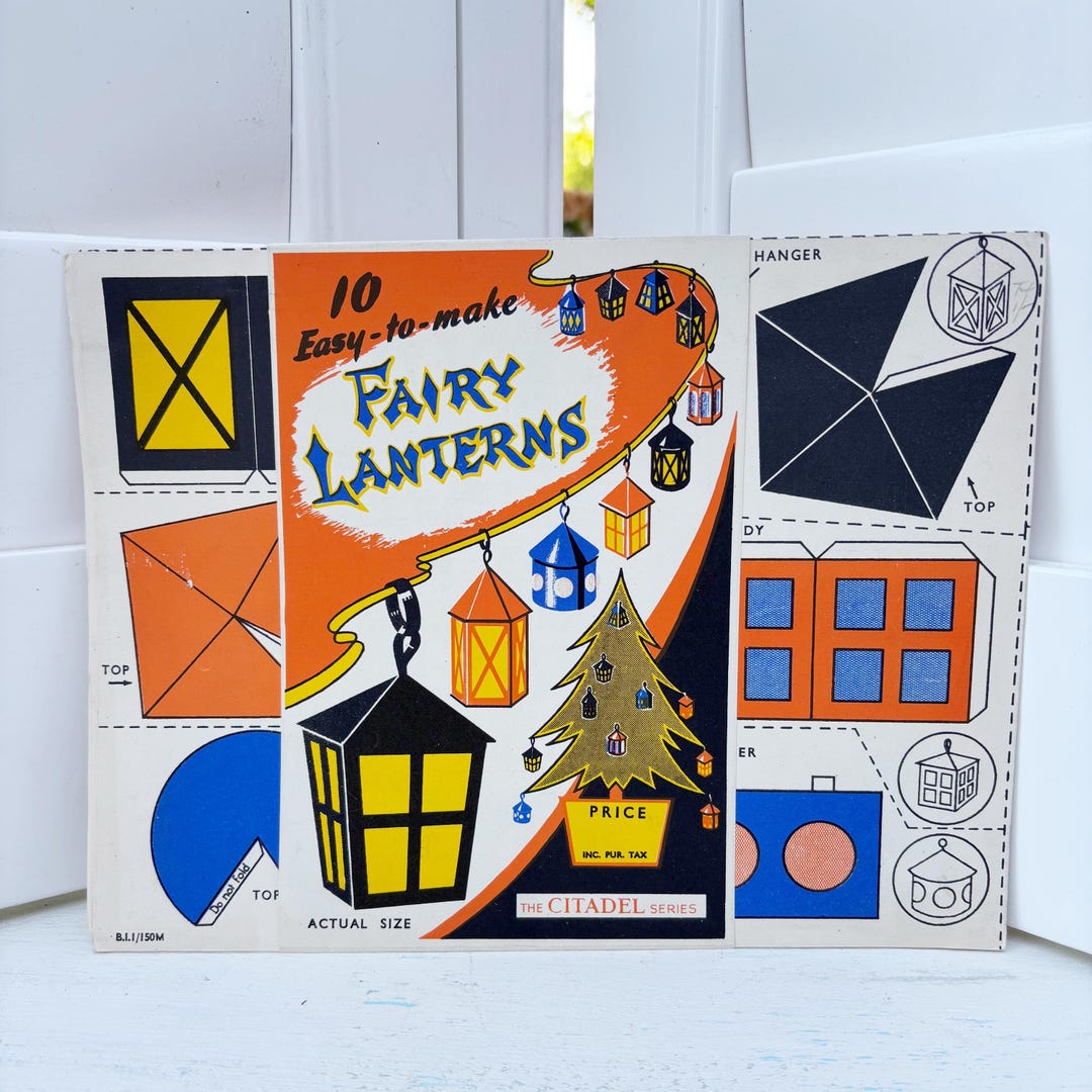 Vintage Fairy Lights Paper Model Kit Ornaments - Etsy